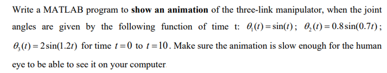 Consider the three-link manipulator shown in Figure | Chegg.com