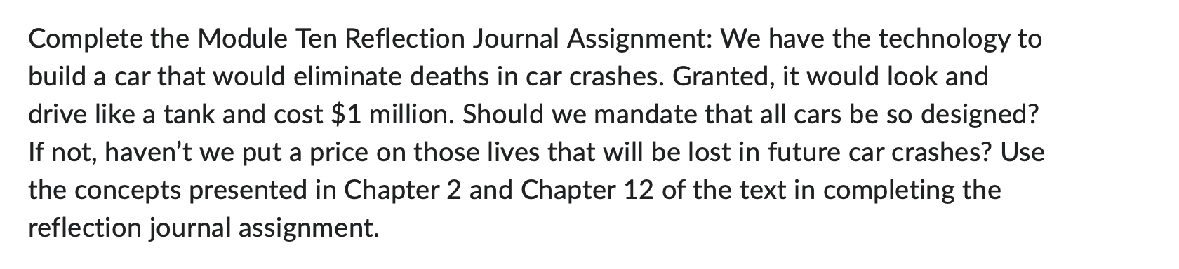 Solved Complete the Module Ten Reflection Journal | Chegg.com