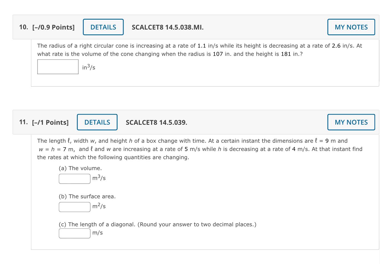 Solved The radius of a right circular cone is increasing at | Chegg.com