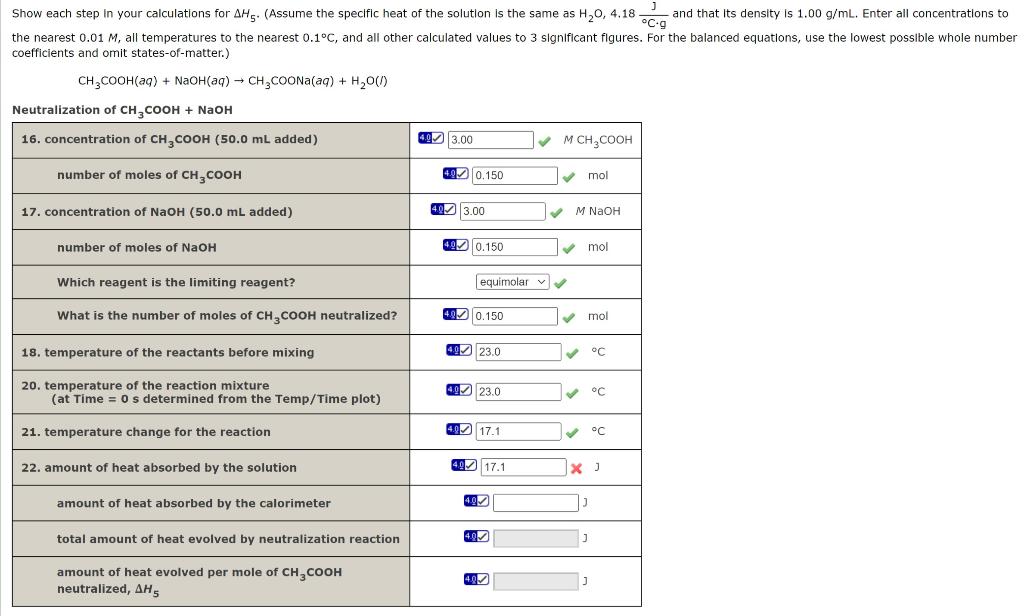 Solved Show each step in your calculations for ΔH5. (Assume | Chegg.com