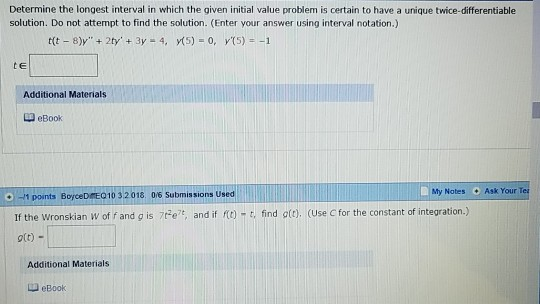 Solved Determine the longest interval in which the given | Chegg.com