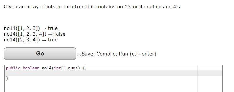 Solved Given an array of ints, return true if it contains no | Chegg.com