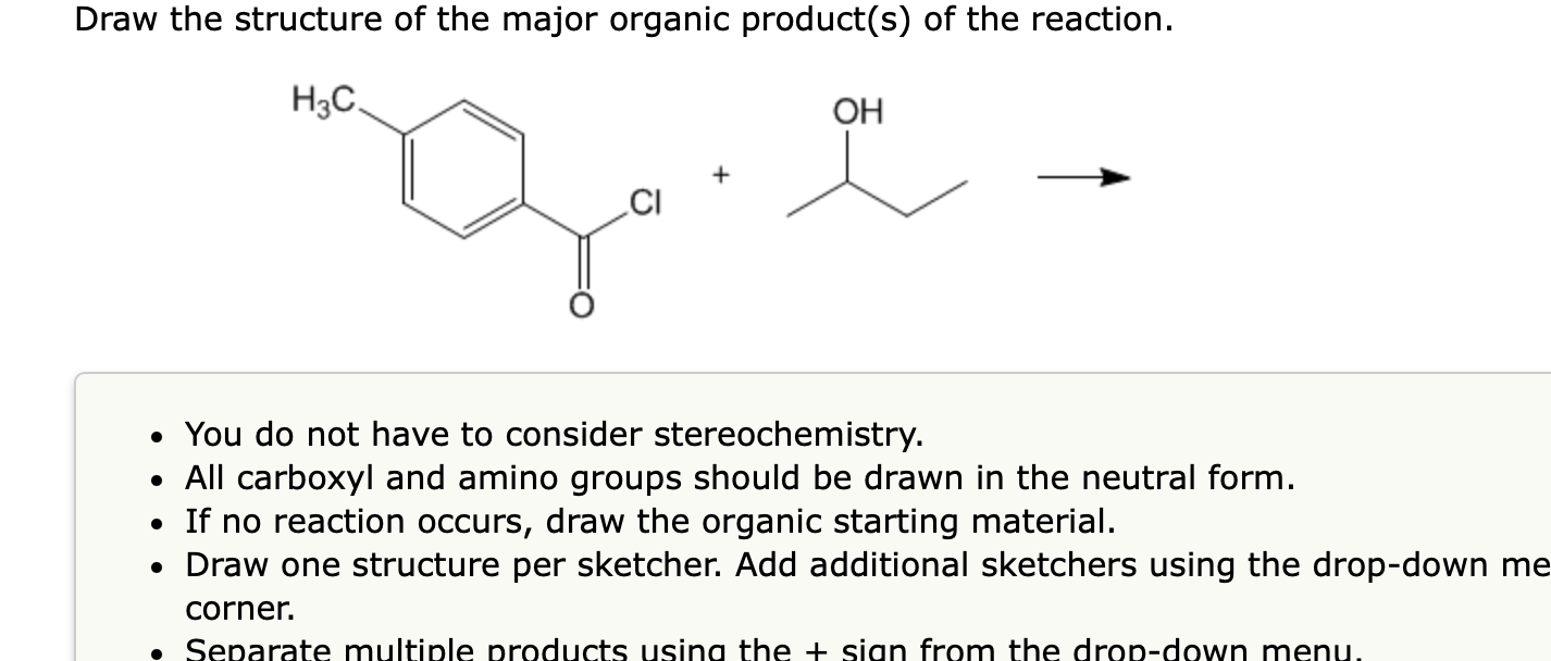 Solved Draw the structure of the major organic product(s) of | Chegg.com