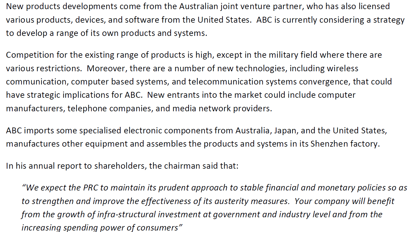 Solved Case: ABC International Ltd. ABC International Ltd. | Chegg.com