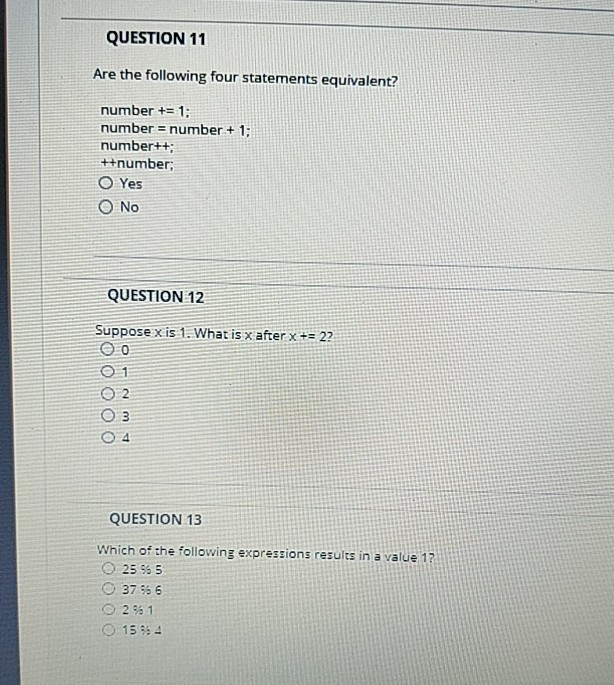 Solved QUESTION 11 Are the following four statements | Chegg.com