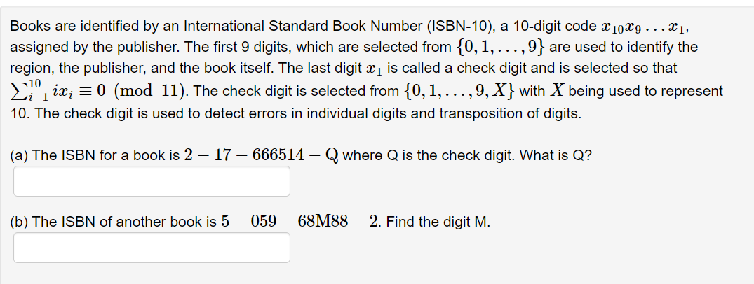 Solved Books are identified by an International Standard | Chegg.com