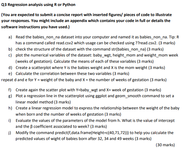 Solved Q3 Regression analysis using R or Python (You are | Chegg.com