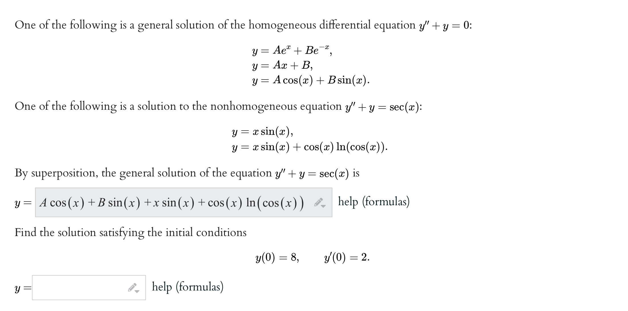 Solved One of the following is a general solution of the | Chegg.com