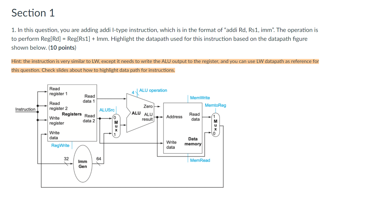 Solved Section 1 1. In this question, you are adding addi | Chegg.com