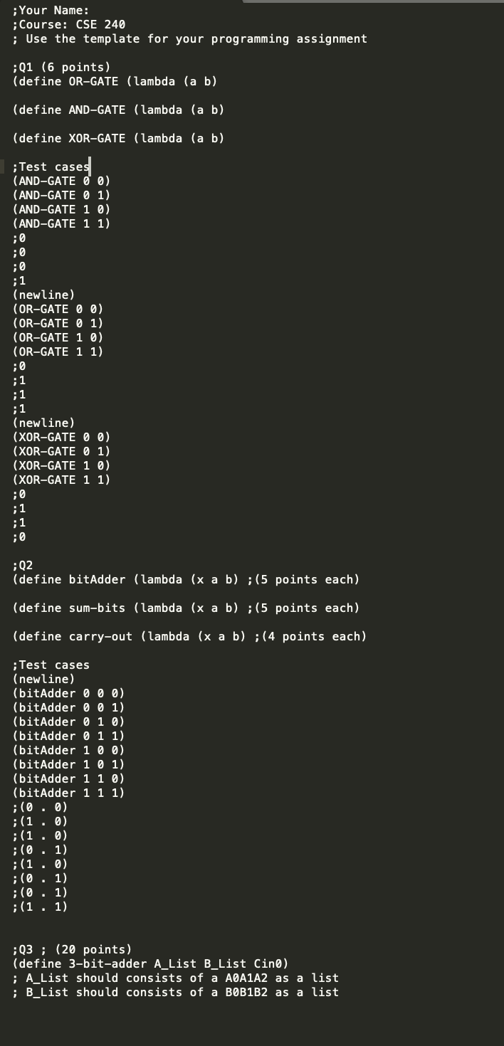 Solved Programming Exercise (50 points) Logic gates and | Chegg.com