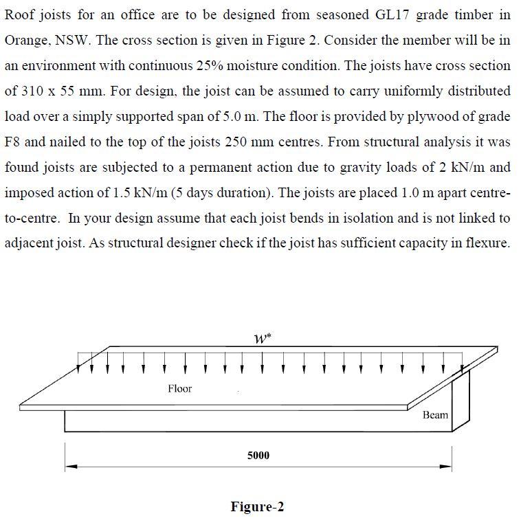 Solved Roof joists for an office are to be designed from | Chegg.com