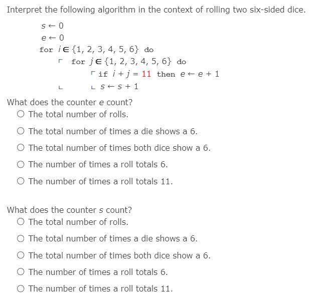 Solved Interpret the following algorithm in the context of | Chegg.com