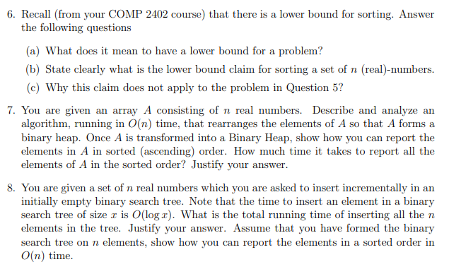 Solved please， help me to answer question 9. qusetion 6.7.8 | Chegg.com
