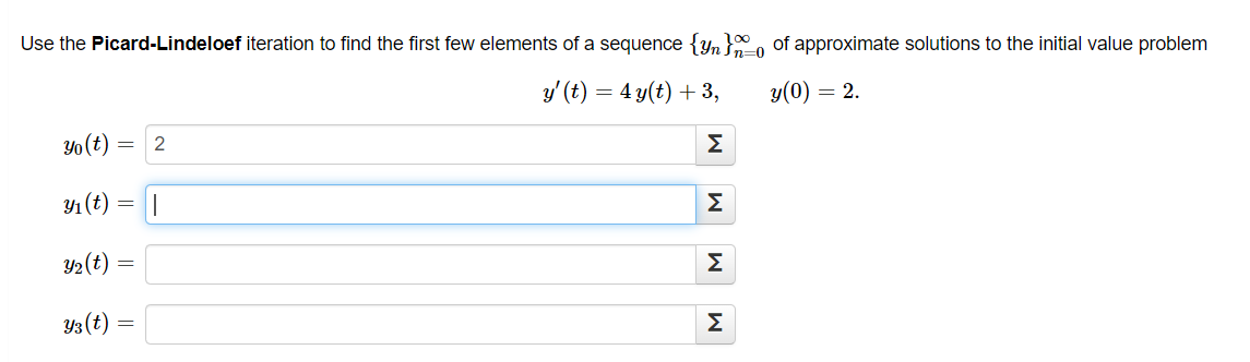 Solved Use the Picard-Lindeloef iteration to find the first | Chegg.com