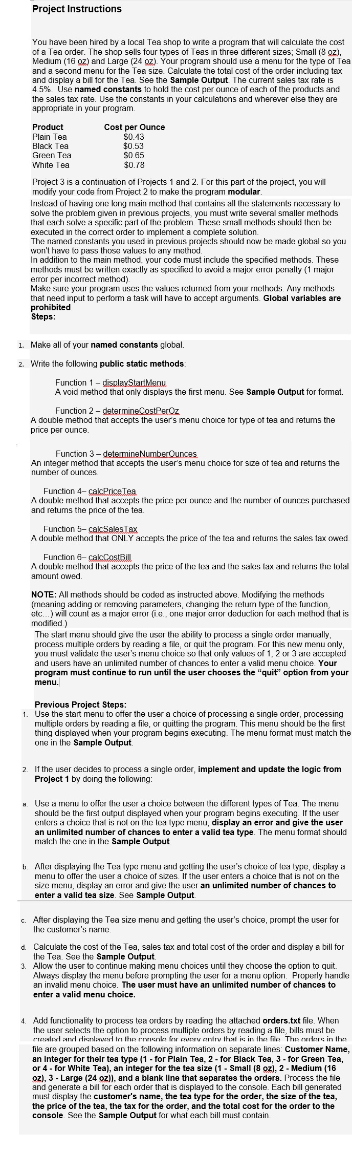 Solved Code Is C Program Must Be Modular All Static 4218