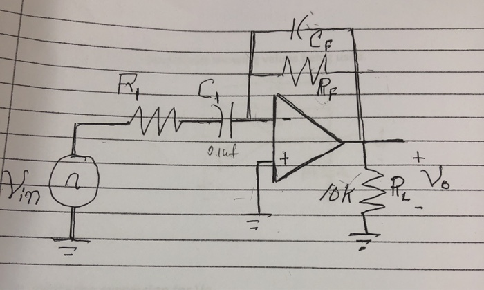 Solved Design a differentiator circuit with an input signal | Chegg.com