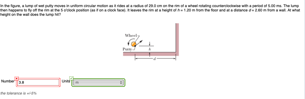 Solved In the figure, a lump of wet putty moves in uniform | Chegg.com