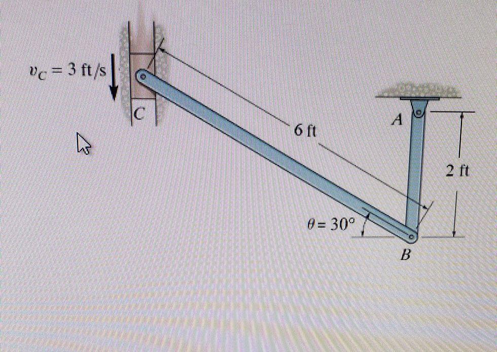 Solved Determine the angular velocity of links AB and BC at | Chegg.com