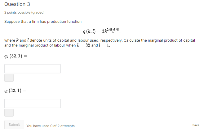 Solved 2 points possible (graded) Suppose that a firm has | Chegg.com