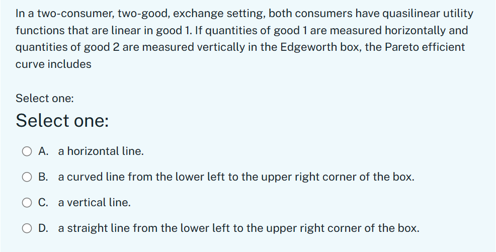 Solved Consider a standard exchange setting with two | Chegg.com