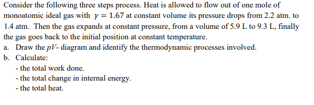 Solved Consider the following three steps process. Heat is | Chegg.com