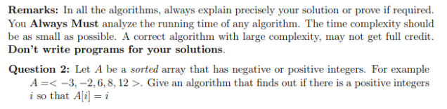 Solved Remarks: In all the algorithms, always explain | Chegg.com