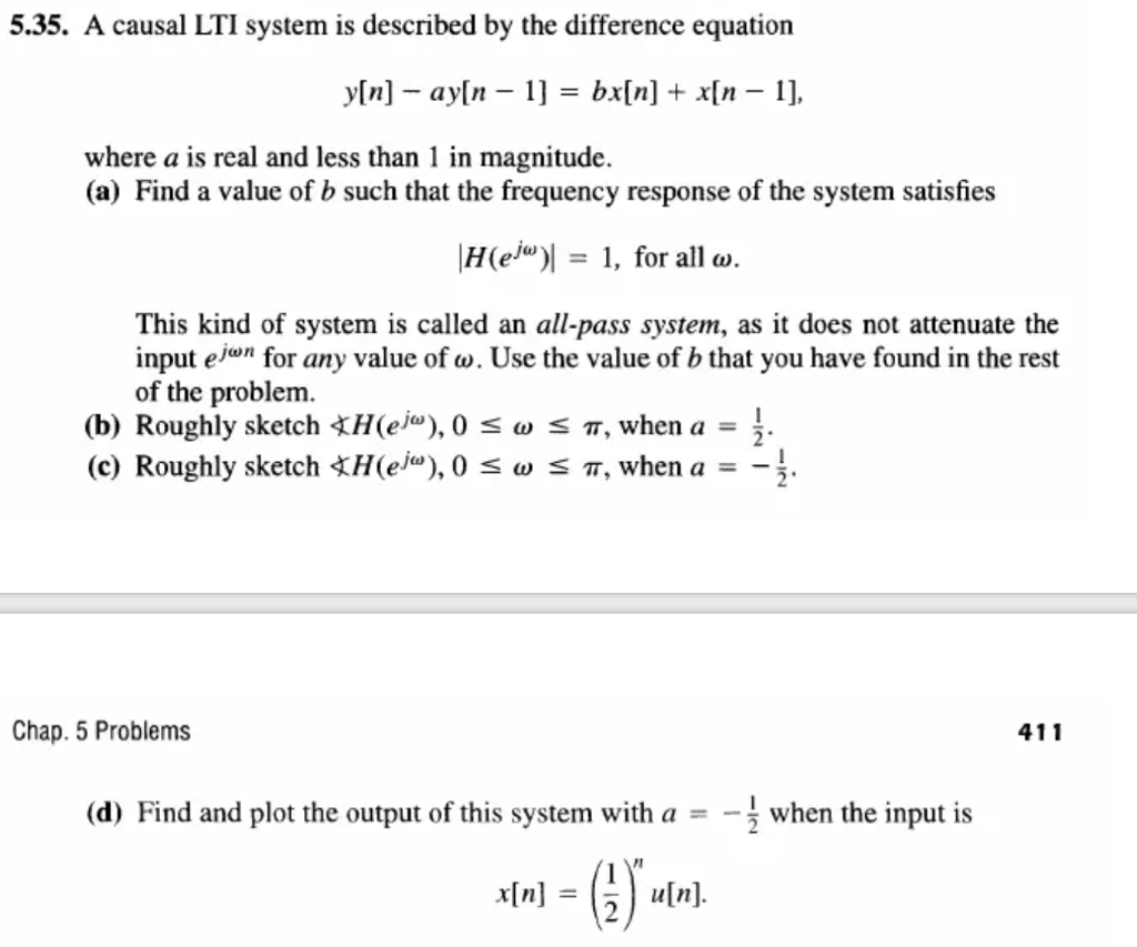 Solved 5.35. A causal LTI system is described by the | Chegg.com