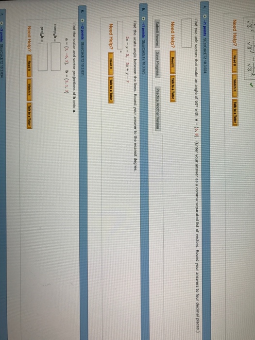 Solved Find two unit vectors that make an angle of 60 degree | Chegg.com