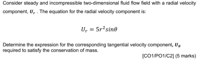 Solved Consider steady and incompressible two-dimensional | Chegg.com