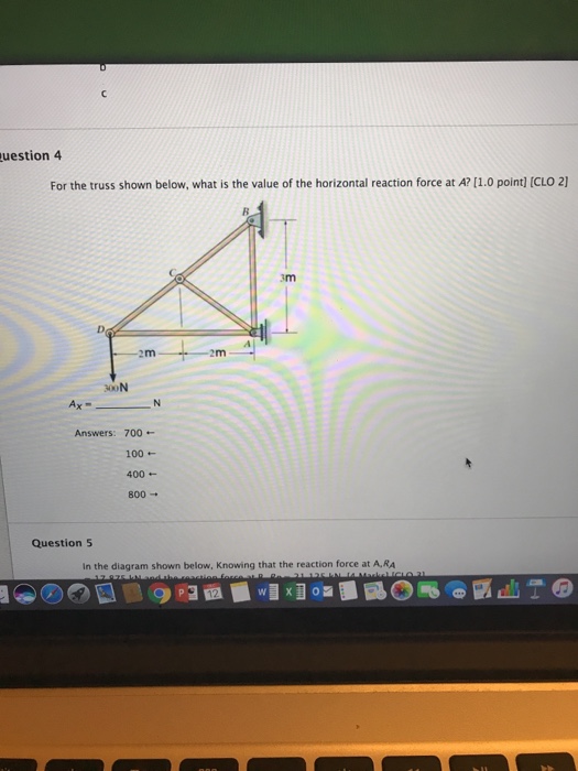 Solved Question 2 For the loaded beam in the figure below, | Chegg.com