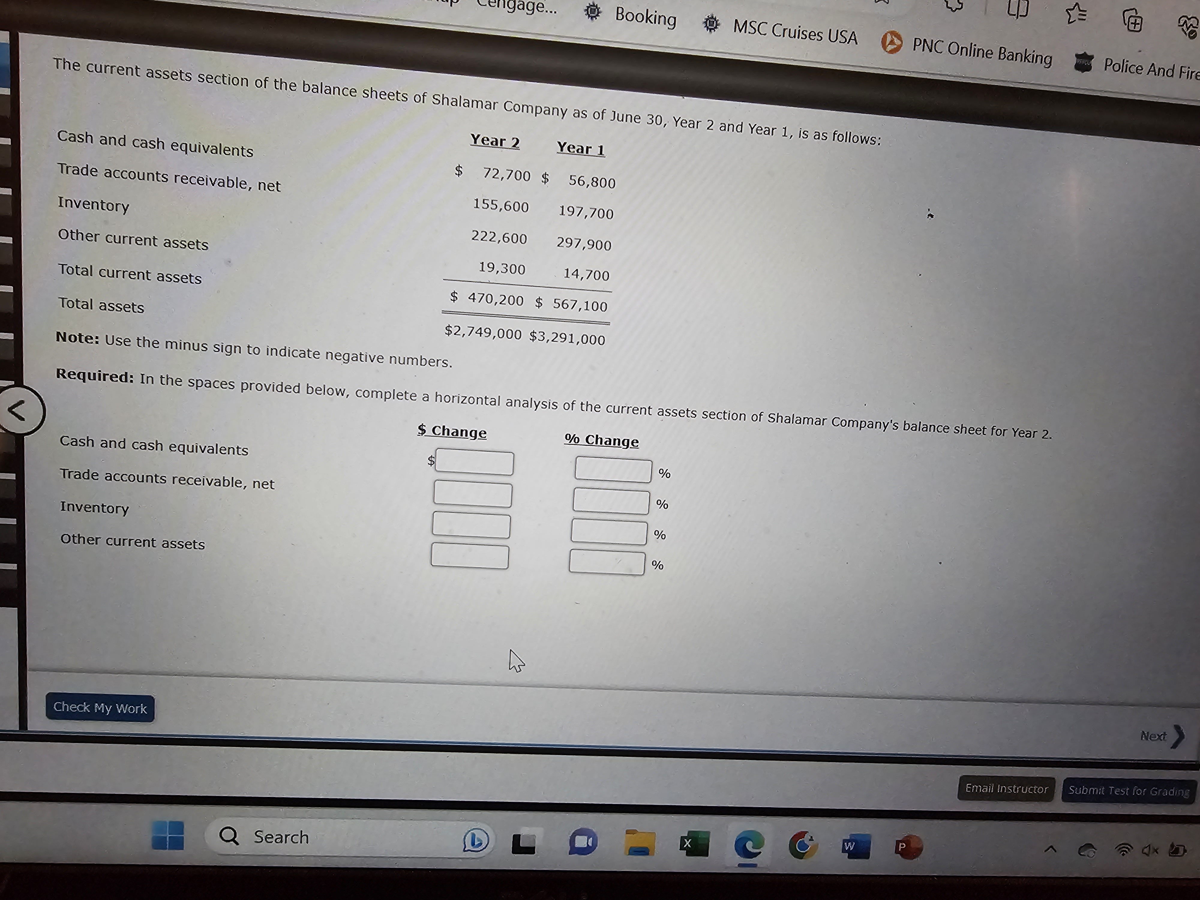 Solved The current assets section of the balance sheets of | Chegg.com