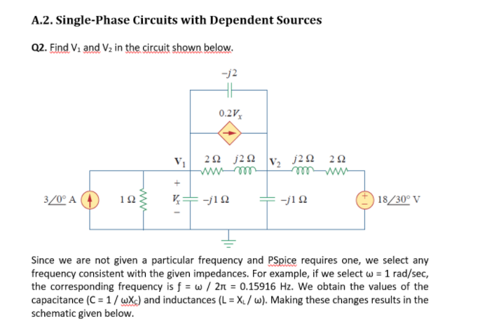 Solved A.2. Single-Phase Circuits with Dependent Sources Q2. | Chegg.com