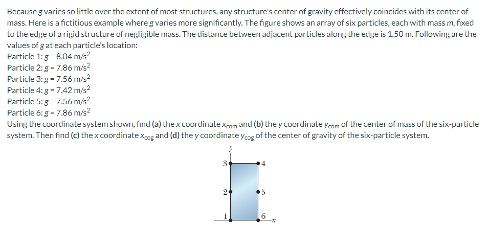 Solved Particle 5: g=7.56ms2Particle 6:g=7.86ms2Using the | Chegg.com