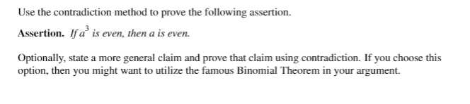 Solved Use the contradiction method to prove the following | Chegg.com
