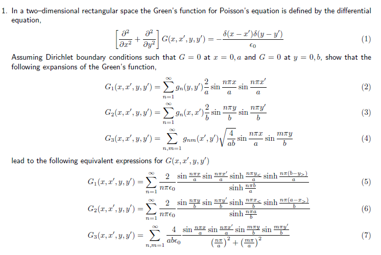Solved ED 1. In a two-dimensional rectangular space the | Chegg.com