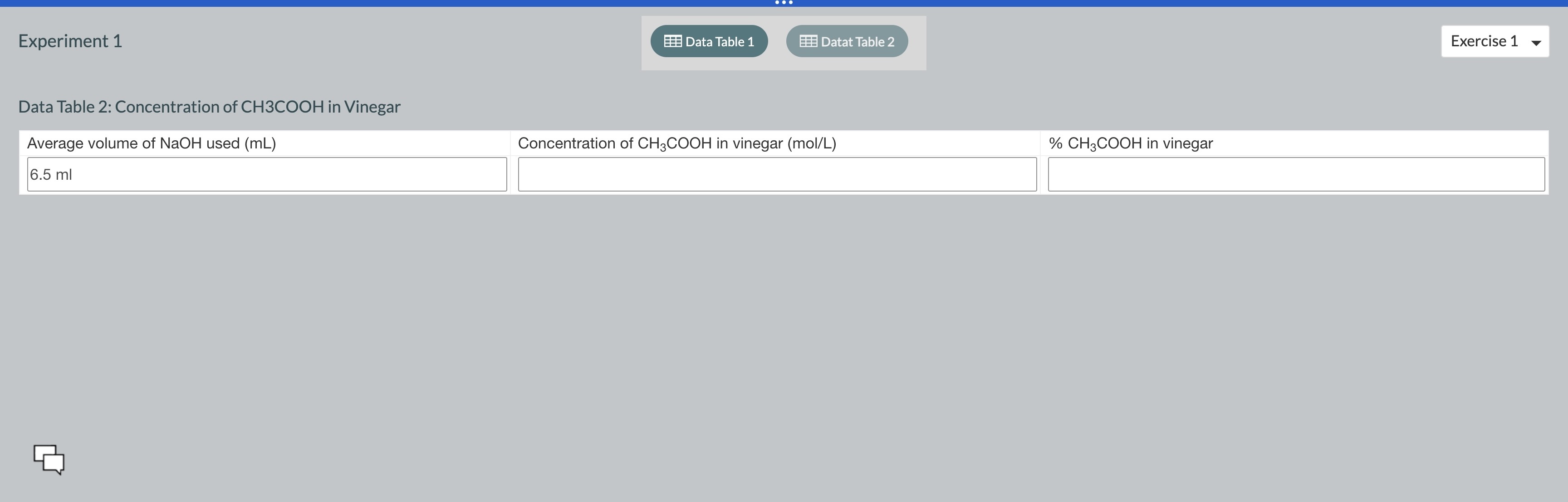 Solved Experiment 1Trail 1Initial NaOH Volume (mL): 9 | Chegg.com