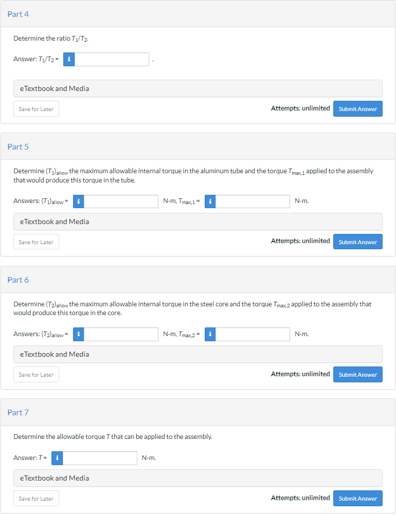Solved A composite assembly of length, L=400 mm, consisting | Chegg.com