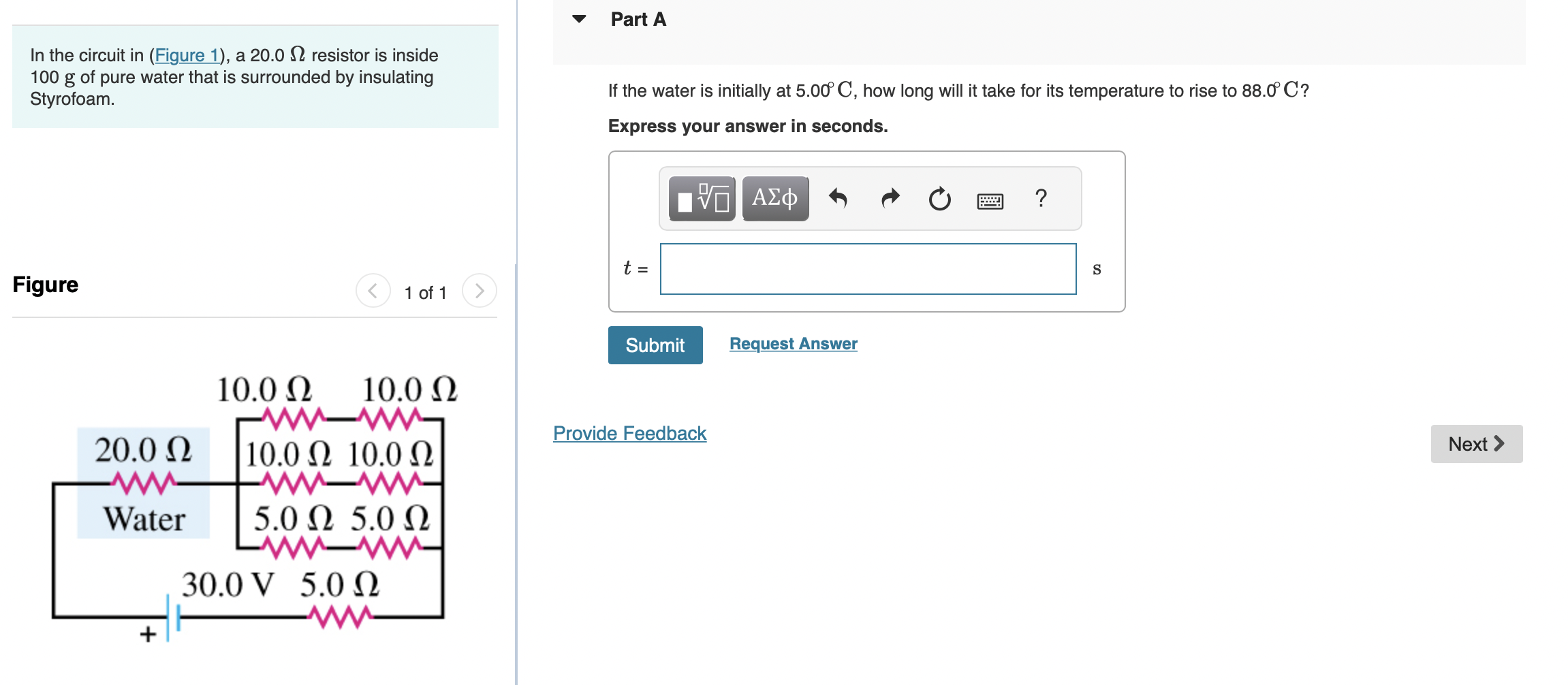 Solved In the circuit in (Figure 1), a 20.0Ω resistor is | Chegg.com