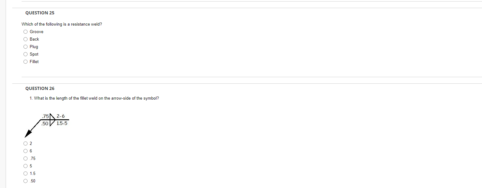 Solved Which of the following is a resistance weld? Groove | Chegg.com