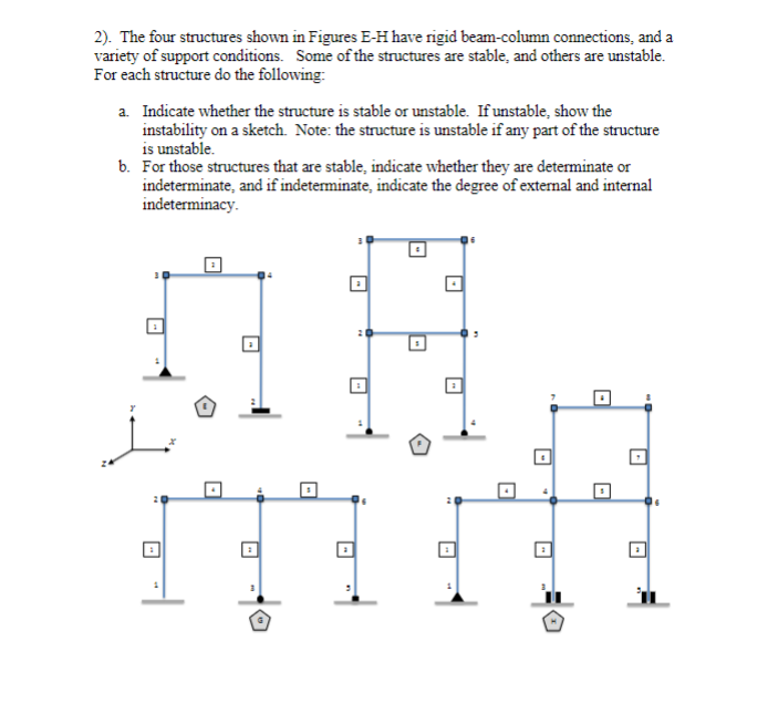 2). The four structures shown in Figures E-H have | Chegg.com
