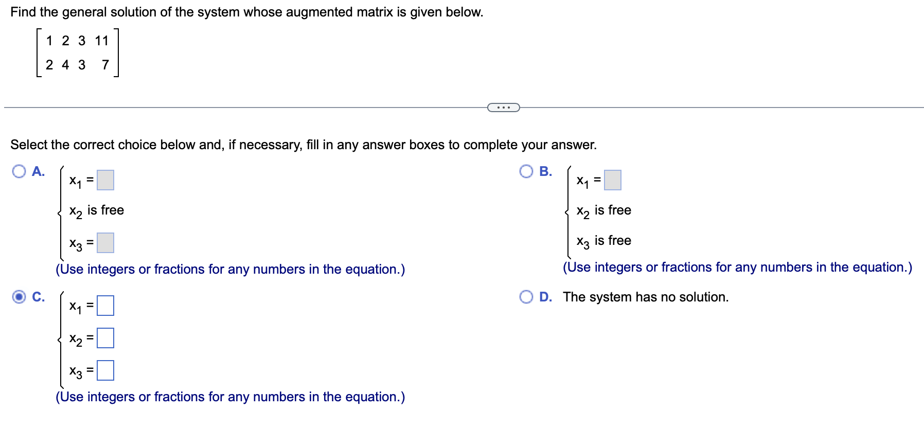 Solved Find the general solution of the system whose | Chegg.com
