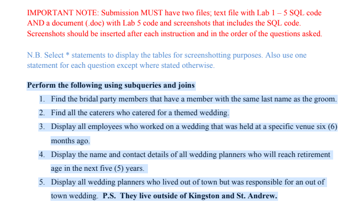 Solved IMPORTANT NOTE: Submission MUST have two files; text | Chegg.com