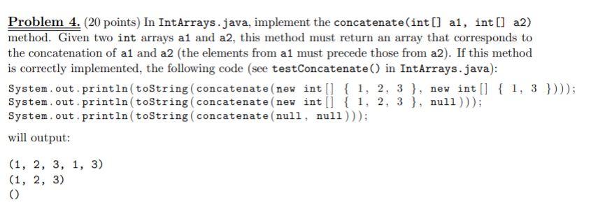 Solved IntArrays.java Class: package | Chegg.com