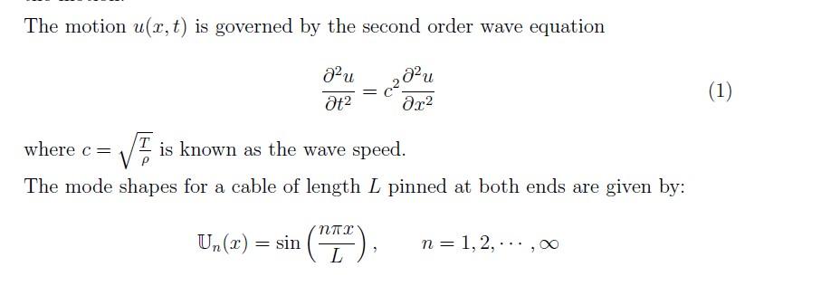 Use semi-discretization to solve the 2nd order wave | Chegg.com