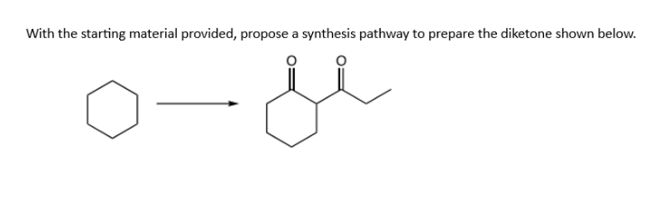 Solved With the starting material provided, propose a | Chegg.com