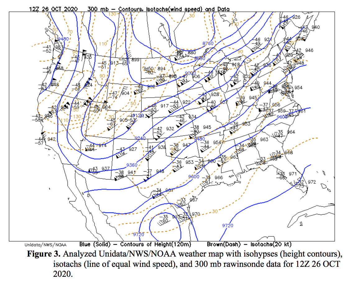 Solved 12Z 26 OCT 2020 300 mb - Contours, Isotachs(wind | Chegg.com
