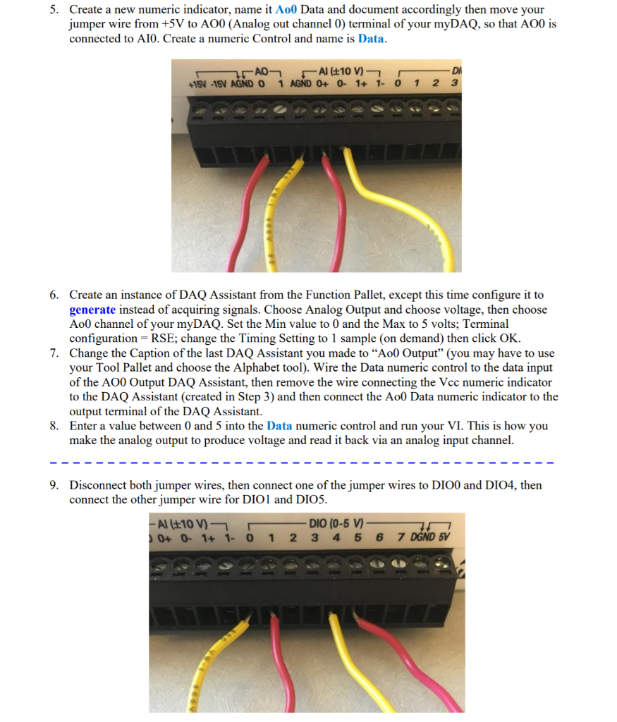 Solved Procedure 1. Plug the USB cable of your myDAQ to your | Chegg.com