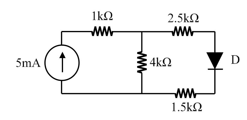 Solved Find the current passing through the diode in | Chegg.com