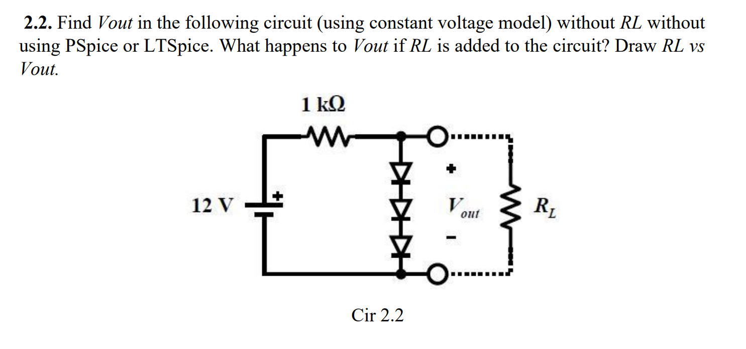 Solved 2.2. ﻿Find Vout in the following circuit (using | Chegg.com