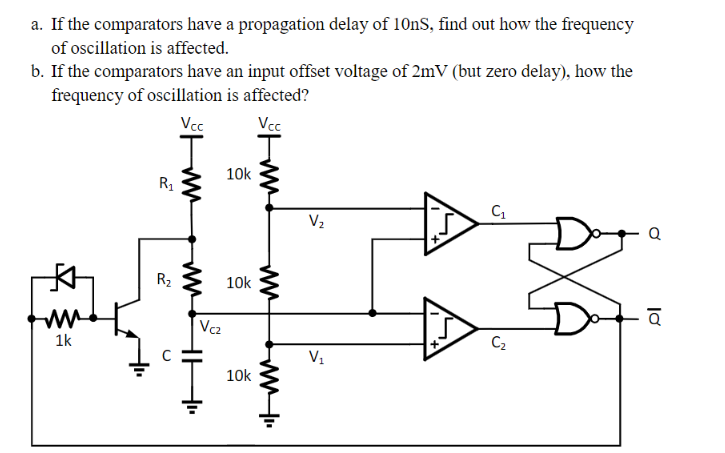 Solved a. ﻿If the comparators have a propagation delay of | Chegg.com